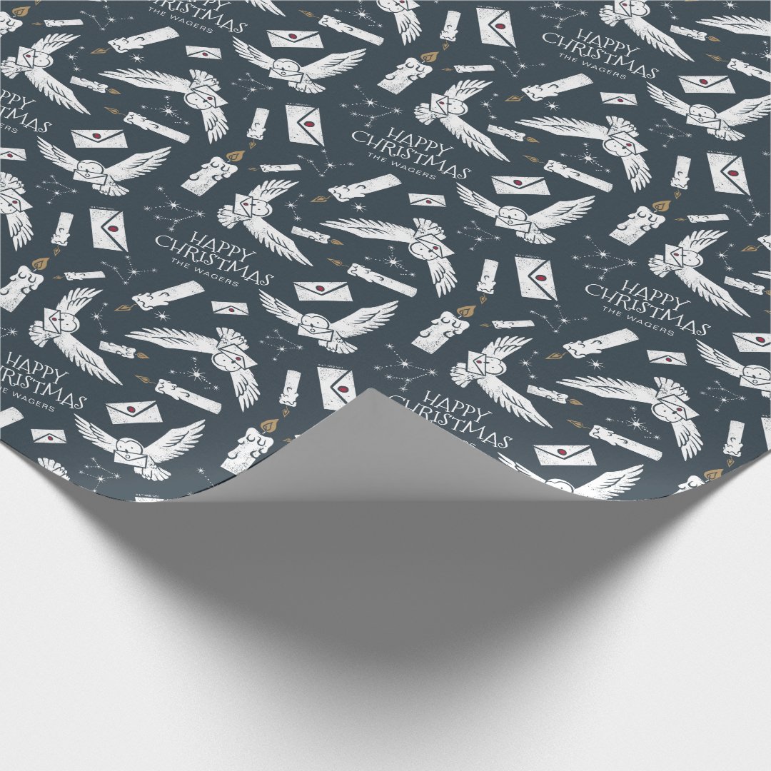 HARRY POTTER™ Hedwig Letters Pattern - Custom Wrapping Paper | Zazzle
