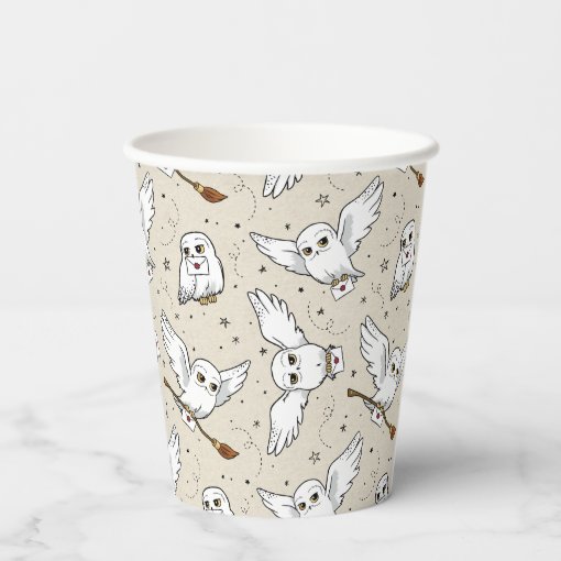 Harry Potter | Hedwig Pattern - Baby Shower Paper Cups | Zazzle