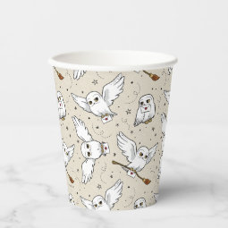 Harry Potter | Hedwig Pattern - Baby Shower Paper Cups | Zazzle