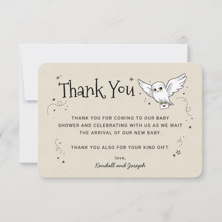 Harry Potter | Hedwig - Thank You Invitation | Zazzle