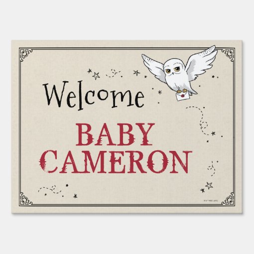Harry Potter | Hedwig Welcome Baby Sign | Zazzle