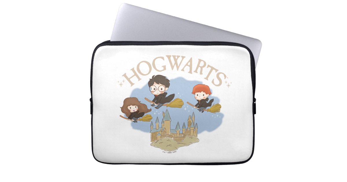 HARRY POTTER™, Hermione, & Ron Fly Over HOGWARTS™ Laptop Sleeve | Zazzle