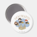 HARRY POTTER™, Hermione, & Ron Fly Over HOGWARTS™ Magnet | Zazzle
