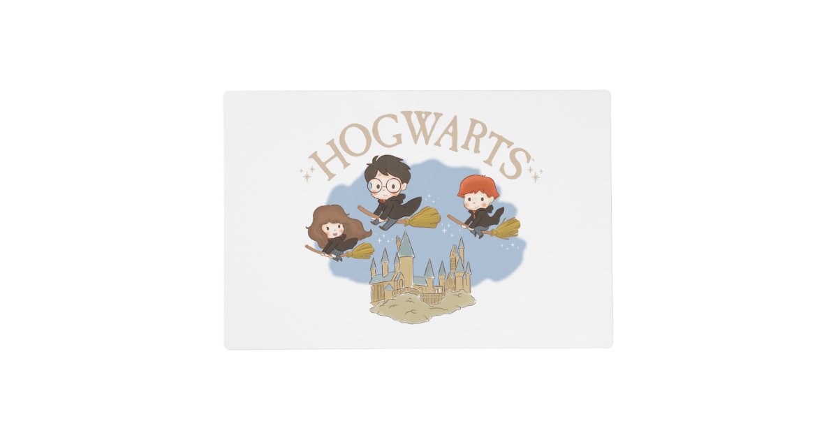 HARRY POTTER™, Hermione, & Ron Fly Over HOGWARTS™ Placemat | Zazzle