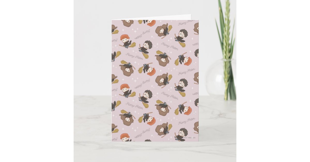 HARRY POTTER™, Hermione, & Ron Flying Pattern Card | Zazzle