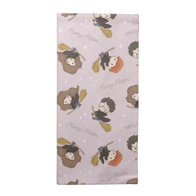 HARRY POTTER™, Hermione, & Ron Flying Pattern Cloth Napkin | Zazzle