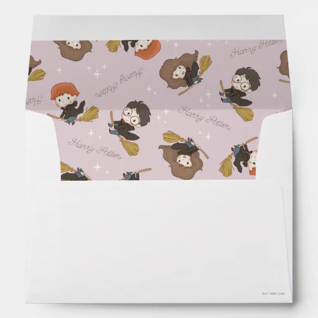 HARRY POTTER™, Hermione, & Ron Flying Pattern Envelope | Zazzle
