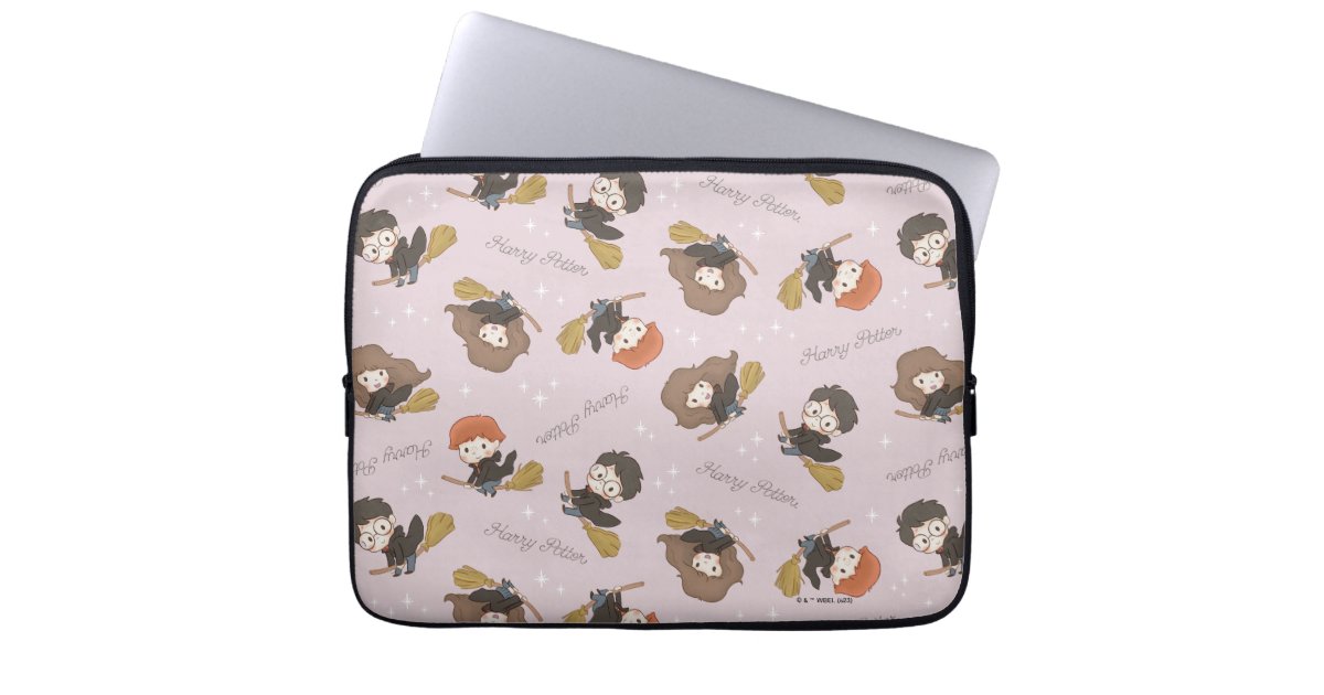 HARRY POTTER™, Hermione, & Ron Flying Pattern Laptop Sleeve | Zazzle