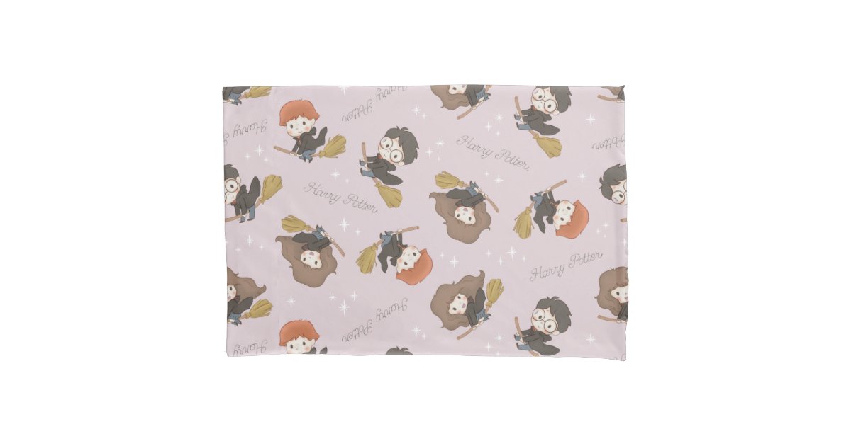 HARRY POTTER™, Hermione, & Ron Flying Pattern Pillow Case | Zazzle