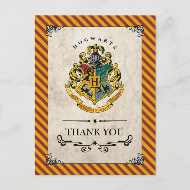 Harry Potter | Hogwarts Birthday Thank You Postcard | Zazzle