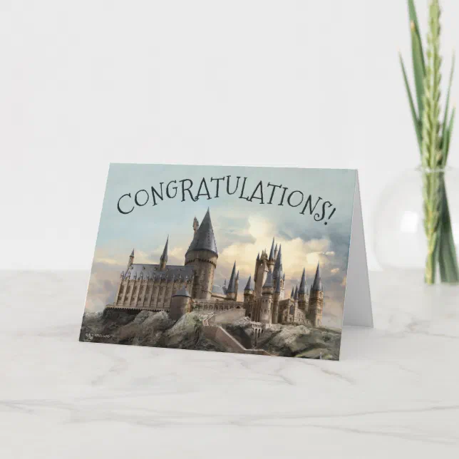 Harry Potter Hogwarts Castle Congratulations Card | Zazzle