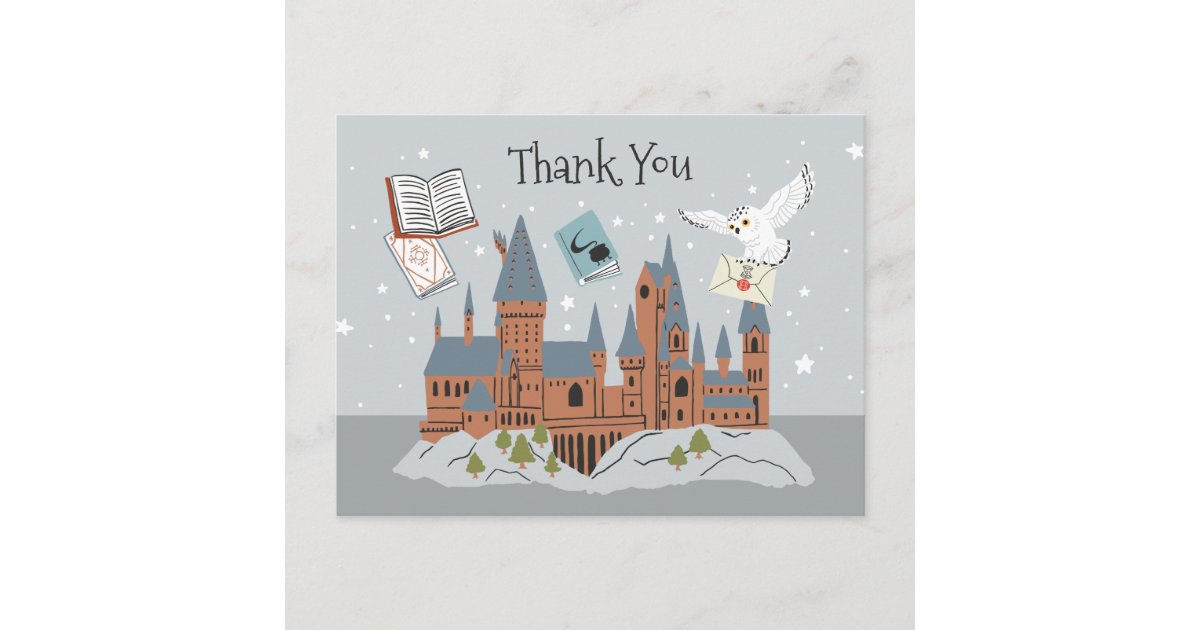 Harry Potter | Hogwarts Castle Thank You Postcard | Zazzle
