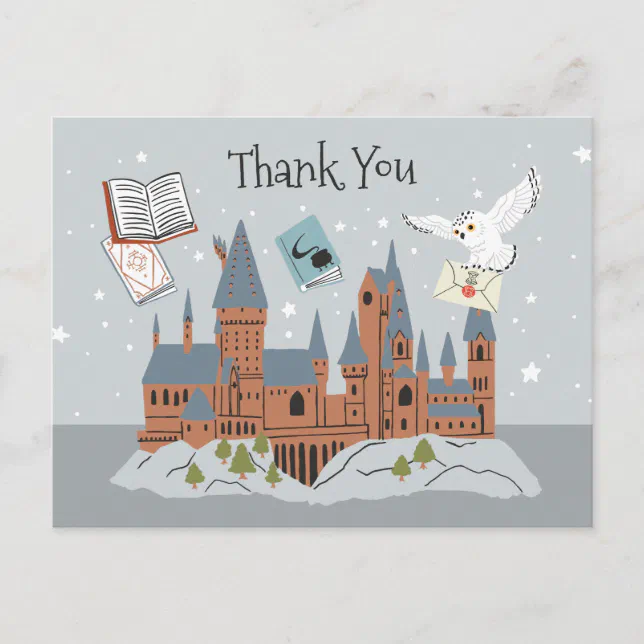 Harry Potter | Hogwarts Castle Thank You Postcard | Zazzle