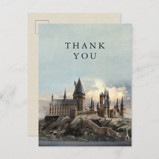 Harry Potter Hogwarts Castle Thank You Postcard | Zazzle