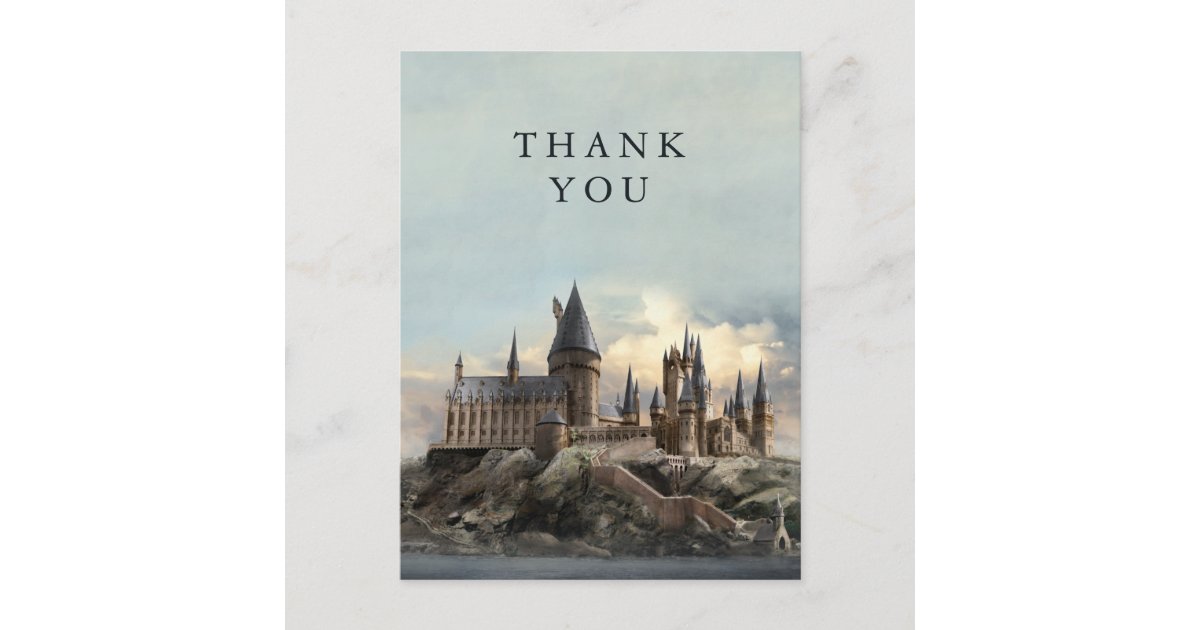 Harry Potter Hogwarts Castle Thank You Postcard | Zazzle