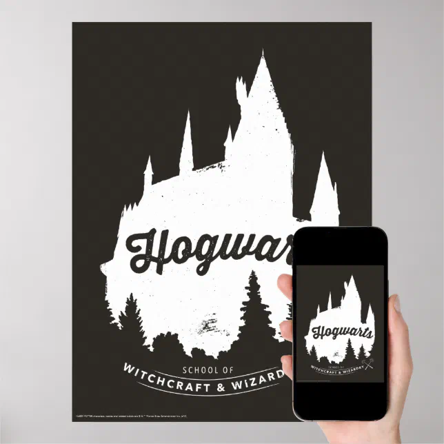 Harry Potter | HOGWARTS™ Castle Typography Poster | Zazzle