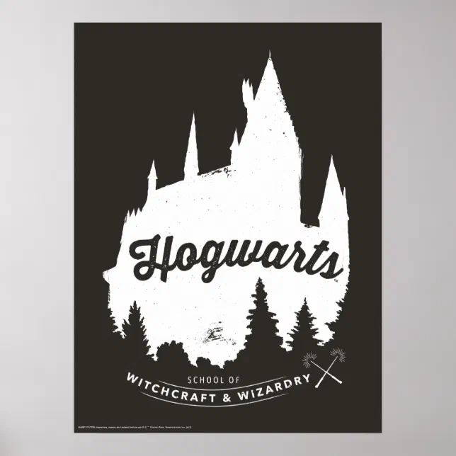 Harry Potter | HOGWARTS™ Castle Typography Poster | Zazzle