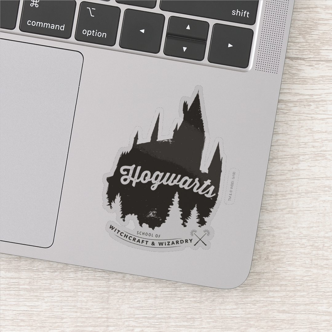 Harry Potter | HOGWARTS™ Castle Typography Sticker | Zazzle