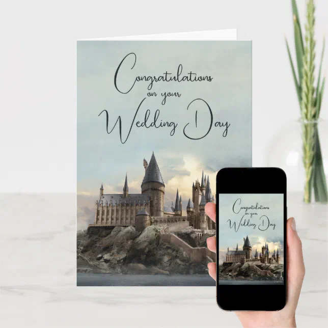 Harry Potter | Hogwarts Castle Wedding Card | Zazzle