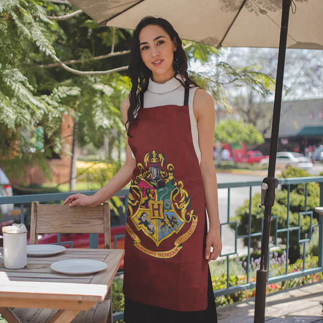 Harry Potter | Hogwarts Crest - Full Color Apron | Zazzle