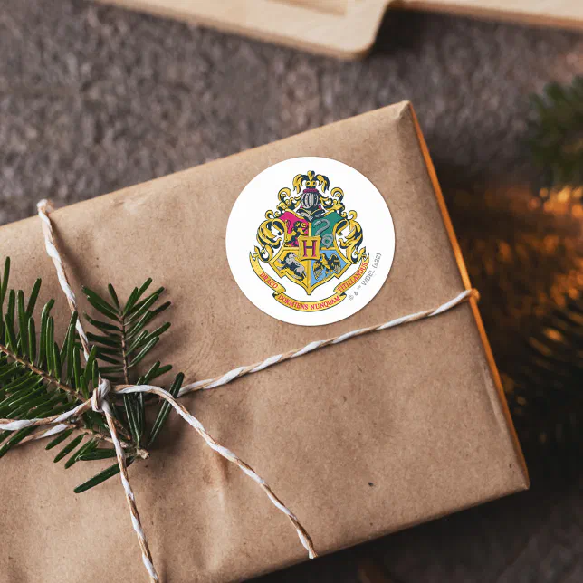 Harry Potter | Hogwarts Crest - Full Color Classic Round Sticker | Zazzle