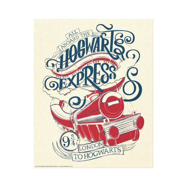 Harry Potter | Hogwarts Express Typography Canvas Print | Zazzle