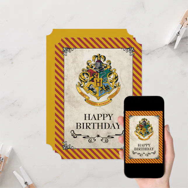 Harry Potter | Hogwarts Happy Birthday Card | Zazzle