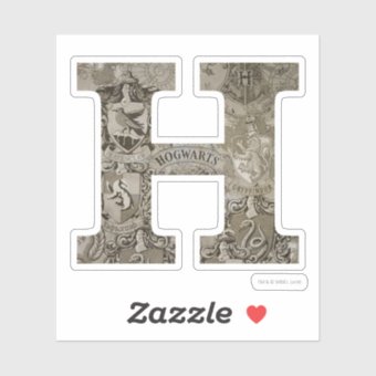 Harry Potter | Hogwarts Monogram Sticker | Zazzle