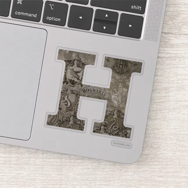 Harry Potter | Hogwarts Monogram Sticker | Zazzle
