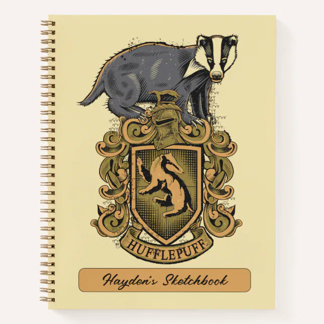 Harry Potter | Hufflepuff Crest Badger Drawing Notebook | Zazzle