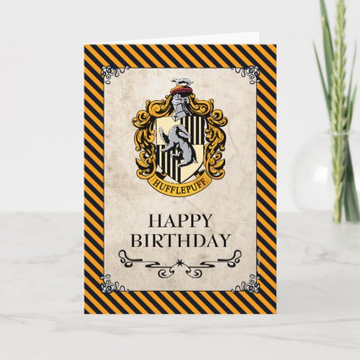 Harry Potter | Hufflepuff Happy Birthday Card | Zazzle