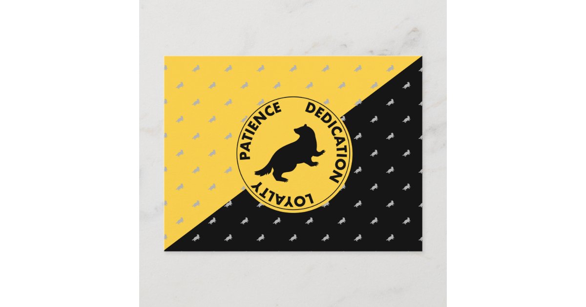 Harry Potter | HUFFLEPUFF™ House Traits Graphic Postcard | Zazzle