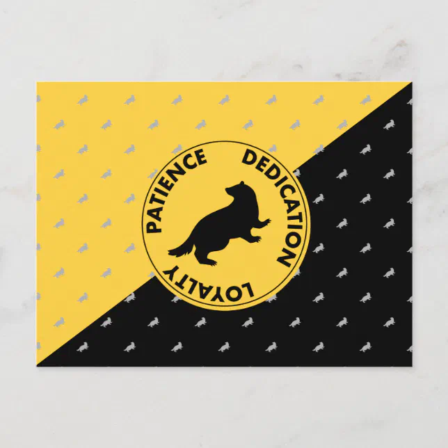 Harry Potter | HUFFLEPUFF™ House Traits Graphic Postcard | Zazzle