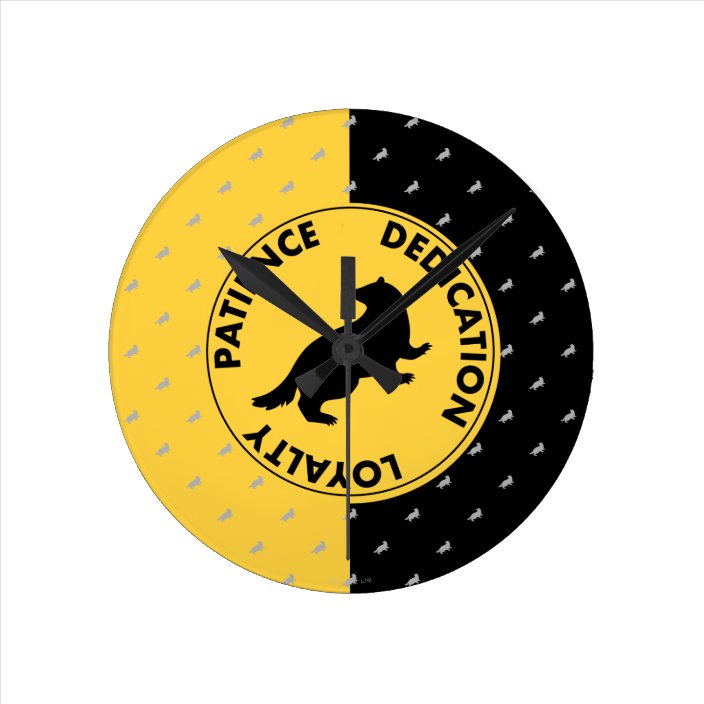 Harry Potter | HUFFLEPUFF™ House Traits Graphic Round Clock | Zazzle.com