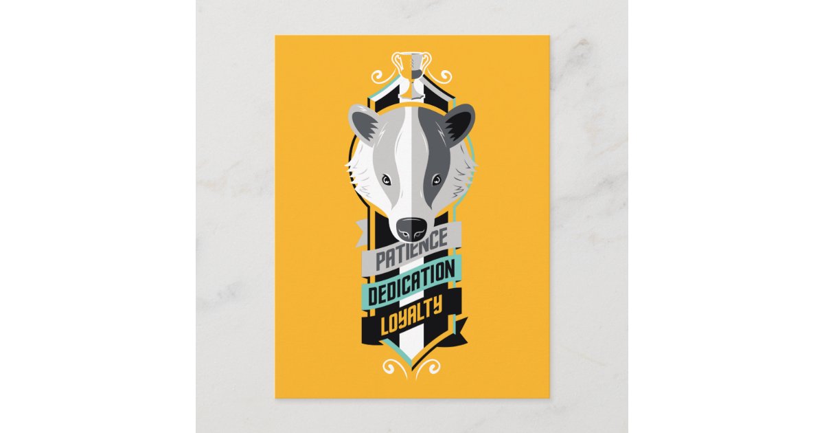 Harry Potter | HUFFLEPUFF™ House Traits Sigil Postcard | Zazzle