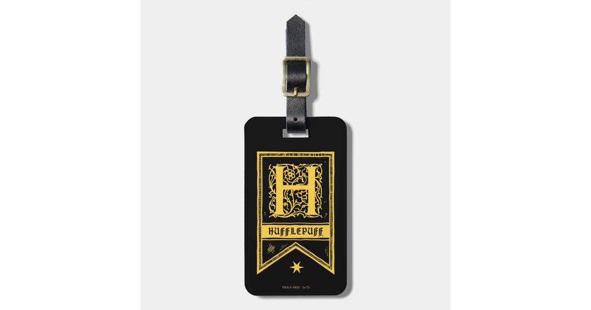 Harry Potter | Hufflepuff Monogram Banner Luggage Tag | Zazzle