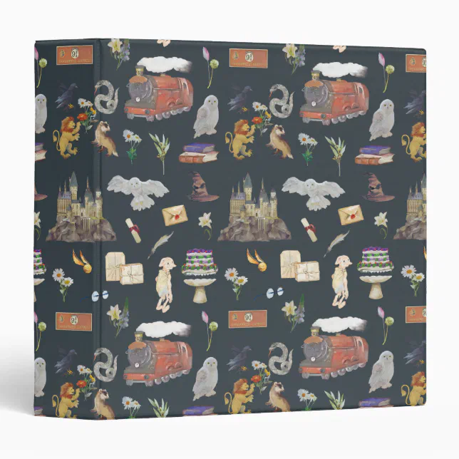 HARRY POTTER™ | Icons Pattern 3 Ring Binder | Zazzle