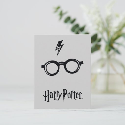 Harry Potter | Lightning Scar and Glasses Postcard | Zazzle