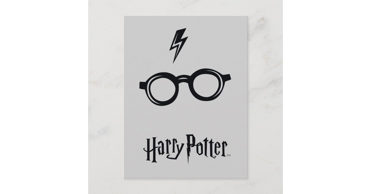 Harry Potter | Lightning Scar and Glasses Postcard | Zazzle