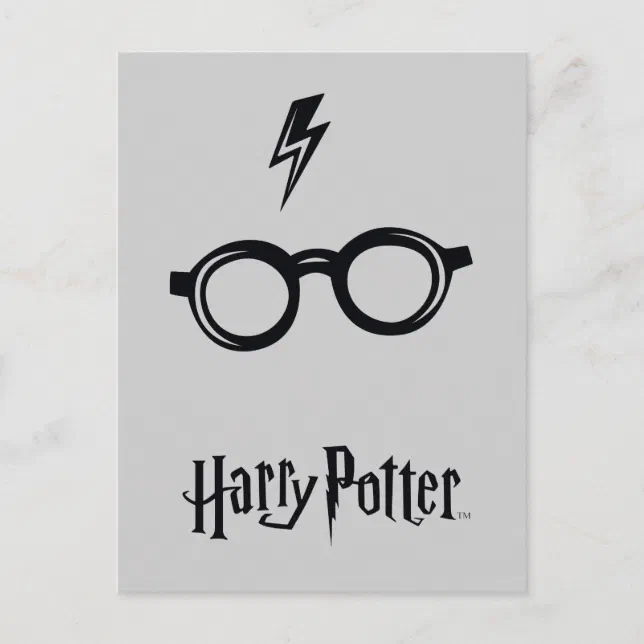 Harry Potter | Lightning Scar and Glasses Postcard | Zazzle
