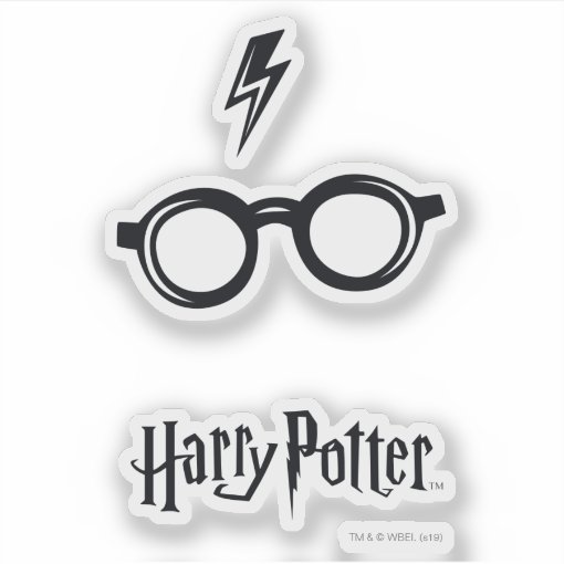 Harry Potter | Lightning Scar and Glasses Sticker | Zazzle