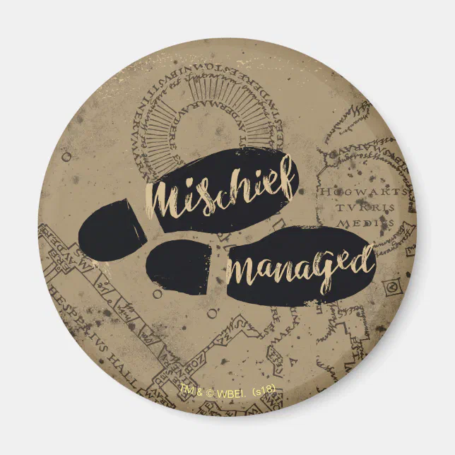 Harry Potter | MISCHIEF MANAGED™ Map Footprints Magnet | Zazzle