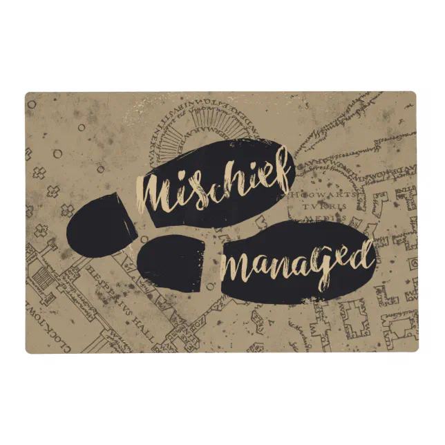 Harry Potter | MISCHIEF MANAGED™ Map Footprints Placemat | Zazzle