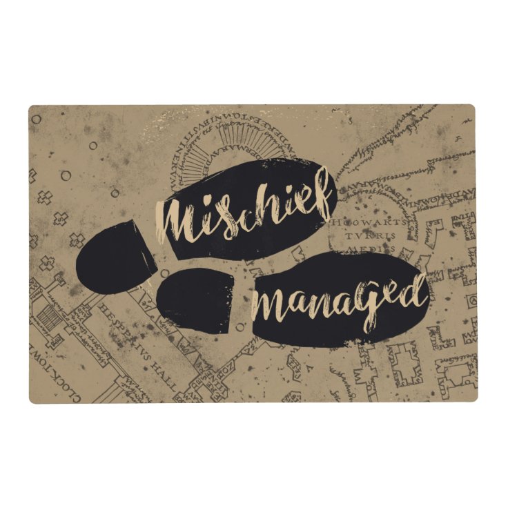 Harry Potter | MISCHIEF MANAGED™ Map Footprints Placemat | Zazzle