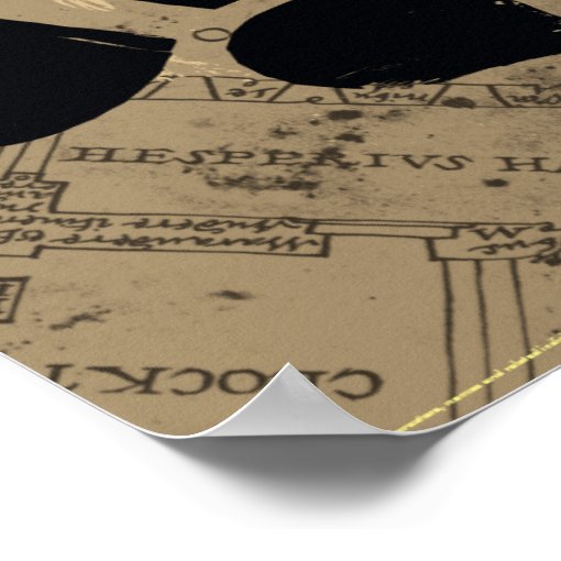 Harry Potter | MISCHIEF MANAGED™ Map Footprints Poster | Zazzle