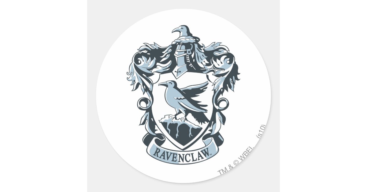 Harry Potter | Modern Ravenclaw Crest Classic Round Sticker | Zazzle