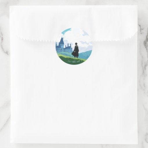 HARRY POTTER™ Overlooking HOGWARTS™ Castle Classic Round Sticker | Zazzle