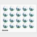 HARRY POTTER™ Overlooking HOGWARTS™ Castle Classic Round Sticker | Zazzle