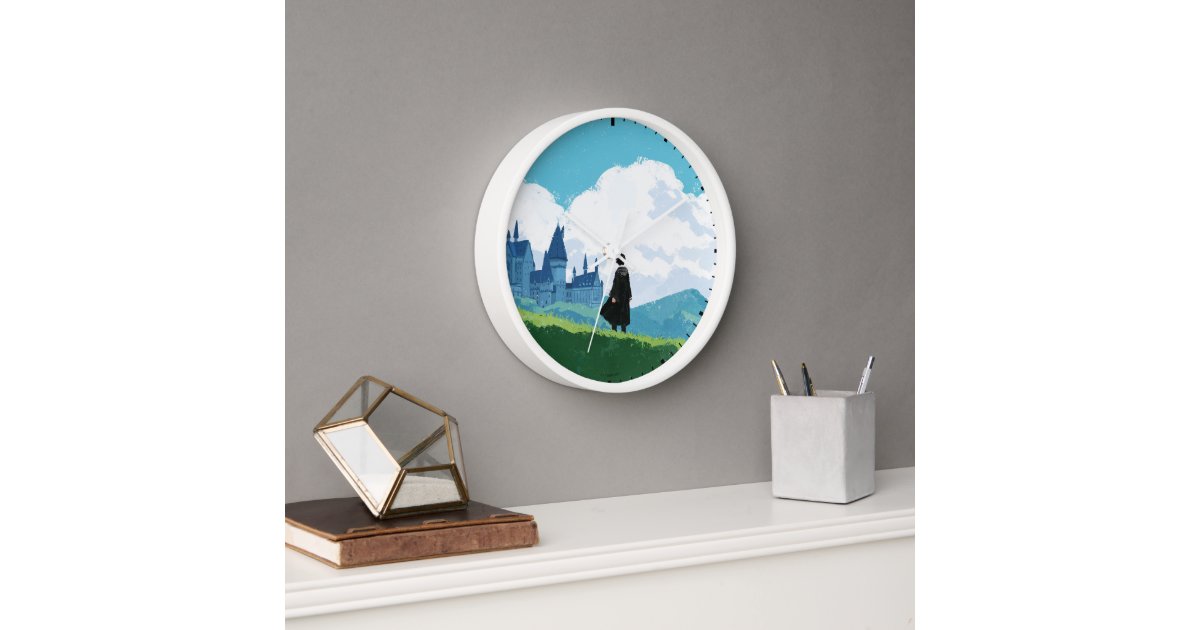 HARRY POTTER™ Overlooking HOGWARTS™ Castle Clock | Zazzle