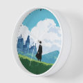 HARRY POTTER™ Overlooking HOGWARTS™ Castle Clock | Zazzle